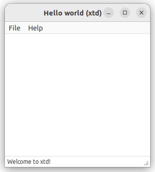 Xtd Hello World Xtd Cpp