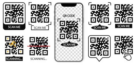Premium Vector Qr Code Icon Collection In Black Scan Me Code Template