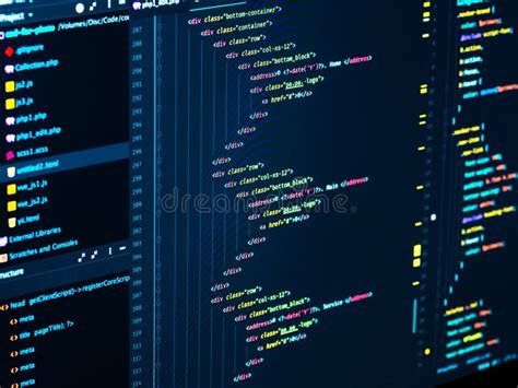 Website Html And Css Code In The Editor Web Design And Web Development