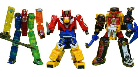 Download 파워레인저 미니프라 3종 트레인킹 닌자킹 애니멀킹 장난감 Power Rangers Minipla Toys Em