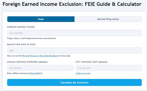 Foreign Earned Income Exclusion Feie Guide And Calculator The Casual