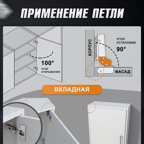 Петли мебельные с доводчиком 16 шт. вкладные clip-on 100 градусов DTC ...