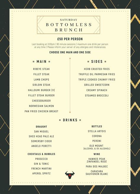 Menu Three Flames Steakhouse Wakefield