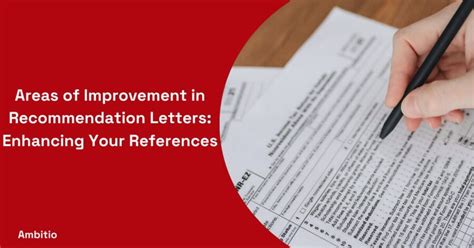 Areas Of Improvement In Recommendation Letters Enhancing Your References Ambitio