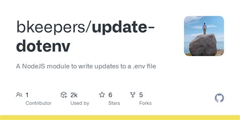 Github Bkeepersupdate Dotenv A Nodejs Module To Write Updates To A