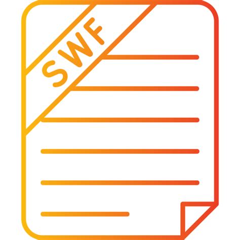 Swf File Generic Gradient Outline Icon