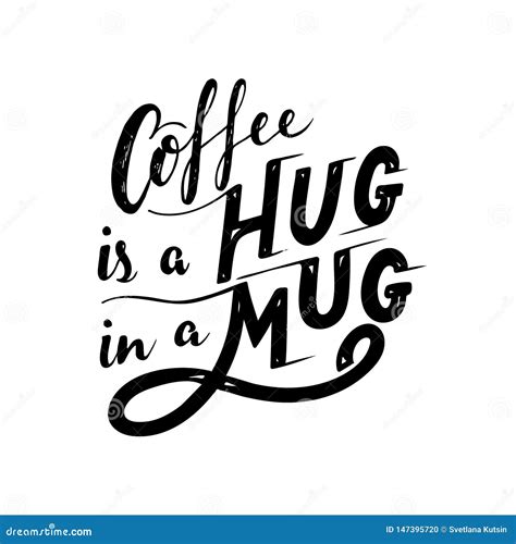 Hand Lettering Quote With Sketches For Coffee Shop Or Cafe Hand Drawn