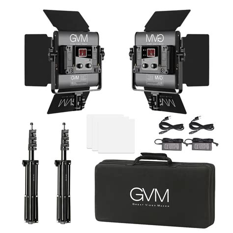 GVM 800D RGB 2L 2 Pcs Kit RGB LED Studio Video Light Matrix Camera