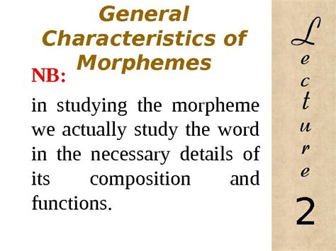 Morphemic Structure Of The Word 2