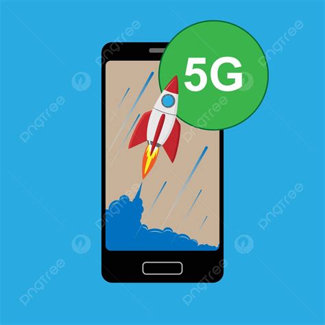 5ghigh Speed Mobile Data Communication Drawing Visual Graphic Vector