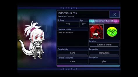 I Made Indominus Rex In Gacha Club Youtube