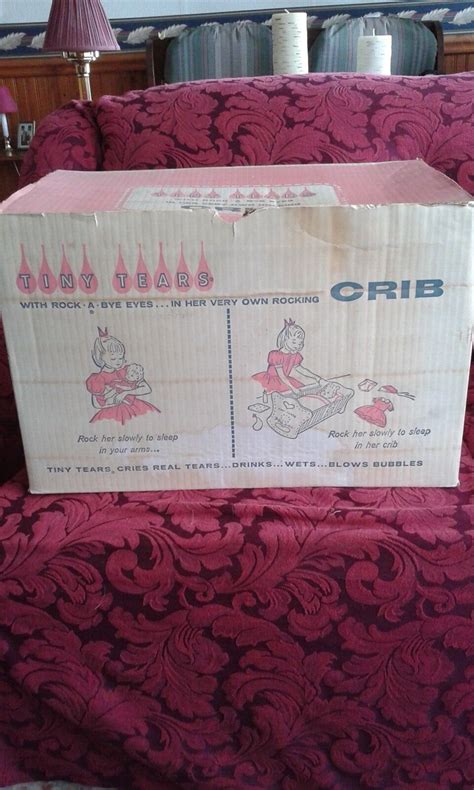 1958 Tiny Tears Doll 16 Good Condition With Original 20 Cradle And
