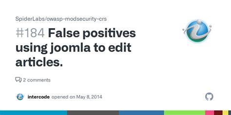 False Positives Using Joomla To Edit Articles · Issue 184
