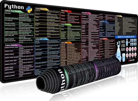 Excovip Python Commands Shortcuts Mouse Pad 90x30x02 Cm