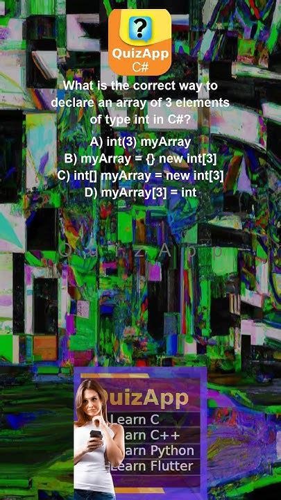 C What Is The Correct Way To Declare An Array Of 3 Elements Of Type Int In C Youtube