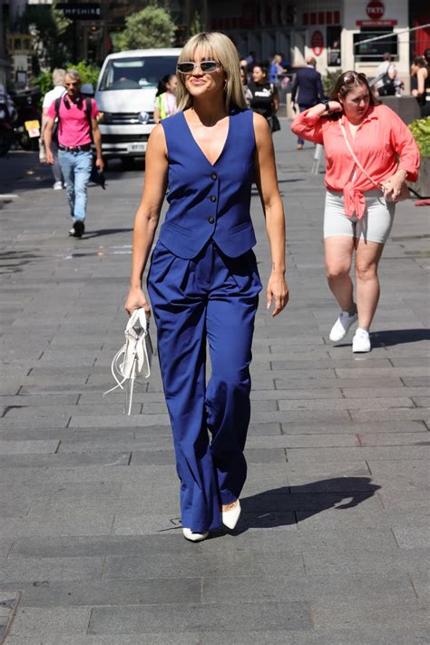 Ashley Roberts In A Blue Trouser Suit In London 06142023 • Celebmafia