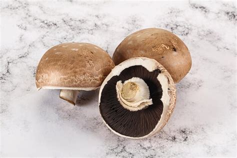 Premium Photo Raw Brown Champignon For Cooking