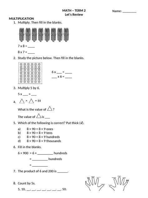 Review For Math Summative Assessment Term 1 2024 Pdf