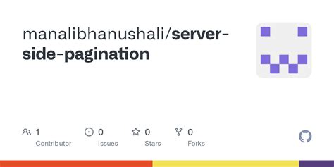 Github Manalibhanushali Server Side Pagination