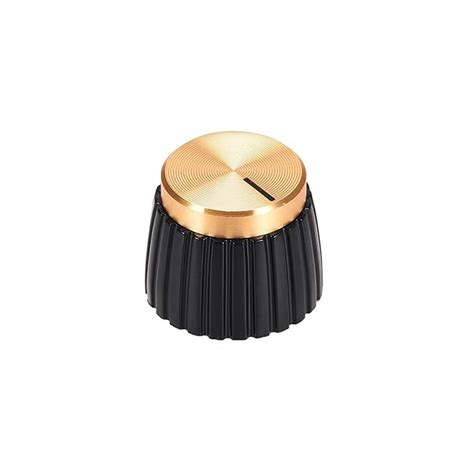 Marshall Style Plastic Potentiometer Knobs Black And Gold Wm Guitars
