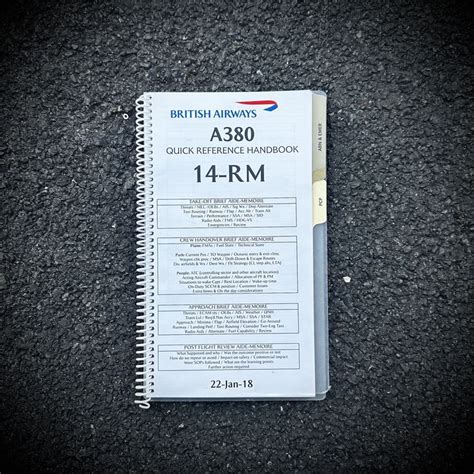 Airbus A380 British Airways BA QRH Quick Reference Handbook Flight Crew