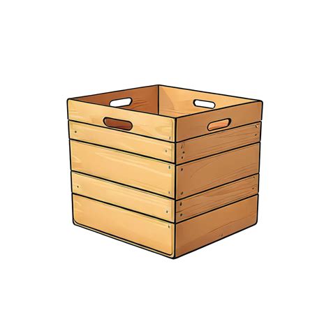 Ai Generated Crate Hand Drawn Cartoon Style Illustration 42052226 Png