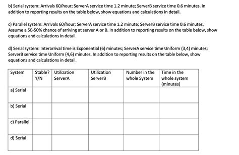 Solved 5 Points Use Queueing Theory The Following Systems