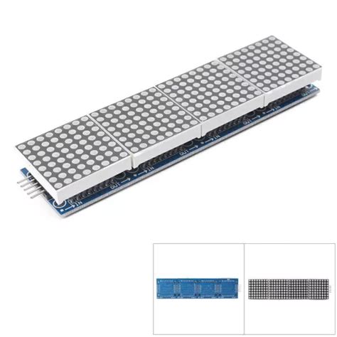 max7219 matrice led punti controllo mcu 4 in 1 modulo display led