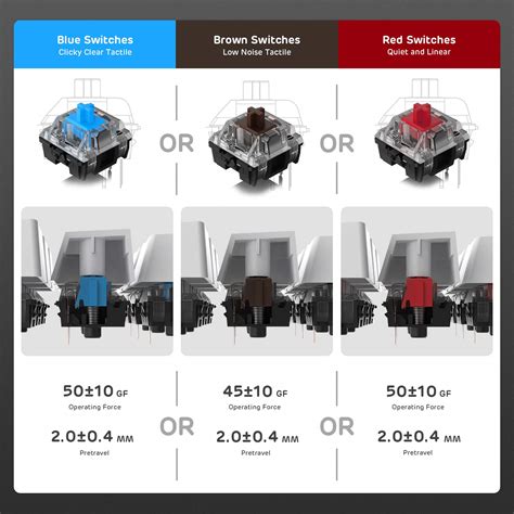 RK ROYAL KLUDGE RK920 Full Size Mechanical Keyboard Rainbow Backlit