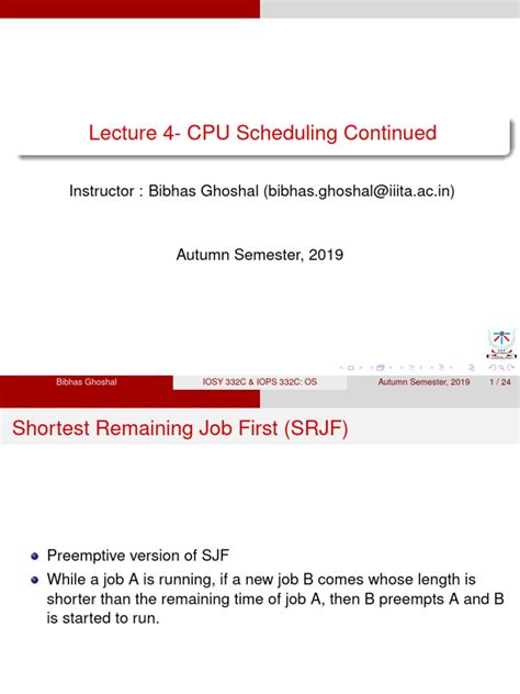 Lect5 Pdf Scheduling Computing Process Computing