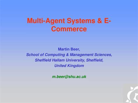 PPT Multi Agent Systems E Commerce PowerPoint Presentation Free Download ID