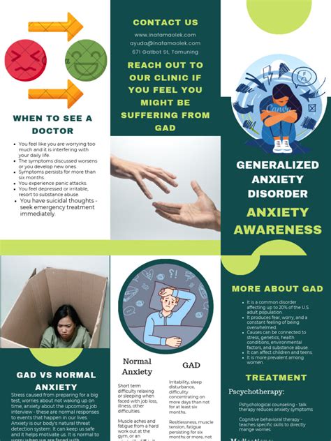 Generalized Anxiety Disorder Brochure Download Free Pdf Anxiety