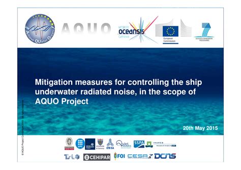 Pdf Mitigation Measures For Controlling The Ship Underwater Radiated Noise In The Scope Of