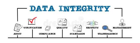Data Integrity Concept Illustration With Keywords And Icons Stock
