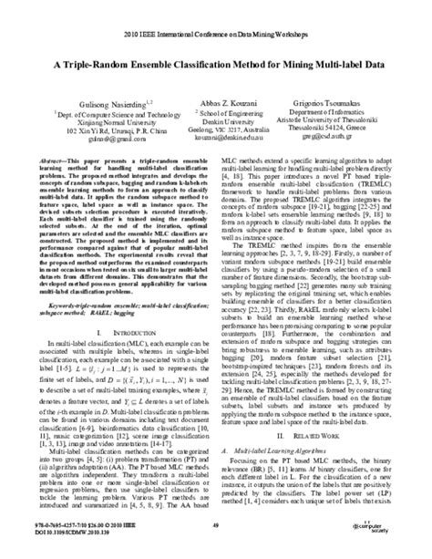 Pdf A Triple Random Ensemble Classification Method For Mining Multi