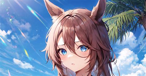 ウマ娘プリティーダービー トレーナーがちっぱいを愛する紳士だと知り釈然としない水着タイシン 月野原 行弥のイラスト Pixiv