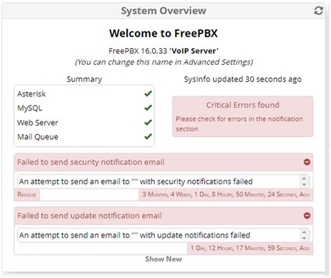 freepbx 16 failed to send notification email applications modules freepbx community forums
