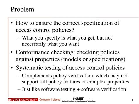 Ppt Conformance Checking Of Access Control Policies Specified In