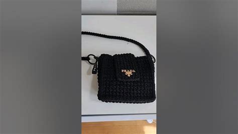 [코바늘가방] 명품백 프라다st 미니백 숄더백 코바늘 Prada Bag Crochet 뜨개가방 Crochet Bag
