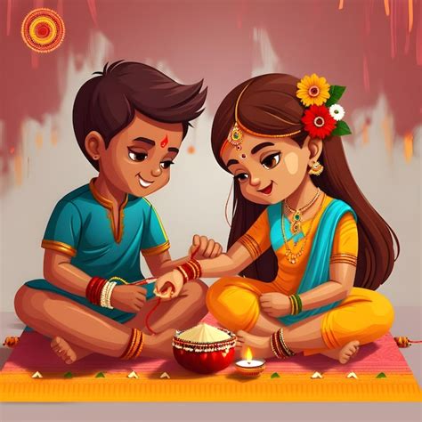 Raksha Bandhan Celebration A Bond Of Love And Tradition Premium Ai