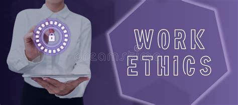 Handwriting Text Work Ethics Business Concept A Set Of Values Centered On The Importance Of