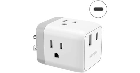 Tessan Multi Plug 3 Outlet Extender Tessan Usb C Pd
