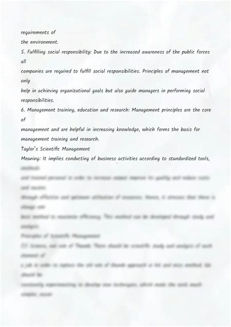Solution Principles Of Management Revision Notes Studypool