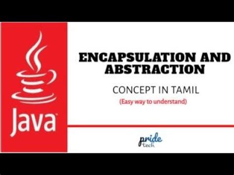 Java Programming Encapsulation Abstraction Tamil YouTube