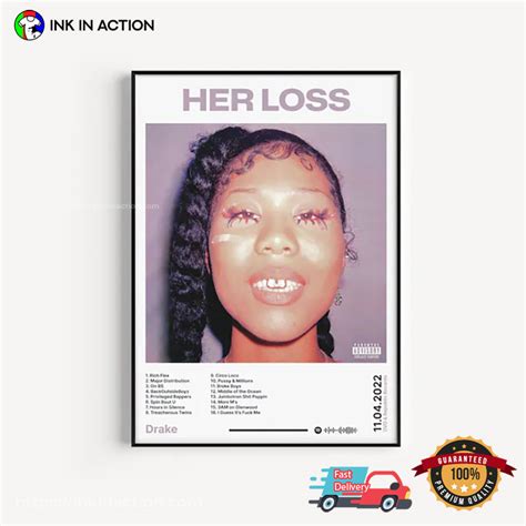 Drake Her Loss Album Cover Wall Art Print Your Thoughts Tell Your
