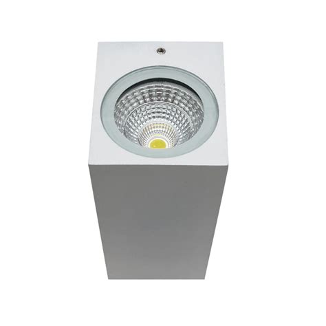 Applique Murale Design Blanche Led Ip44 Double Faisceau 6w