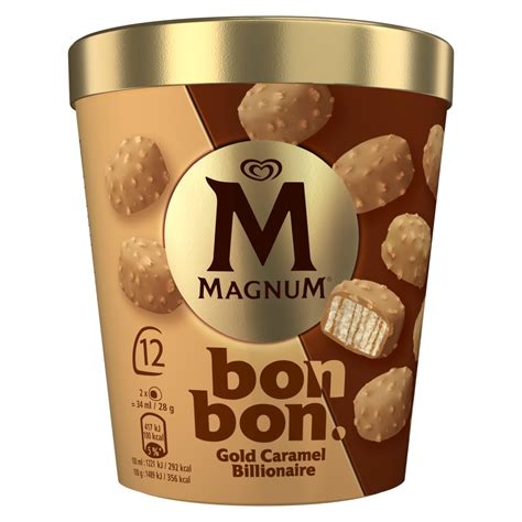 Magnum Bonbon Gold Caramel Billionaire Consort Frozen Foods