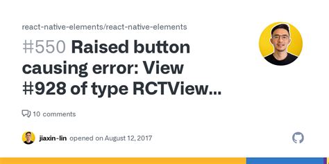 Raised Button Causing Error View 928 Of Type Rctview Has A Shadow Set But Cannot Calculate