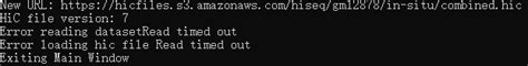Error Loading Hic File Read Timed Out；error Reading Datasetread Timed