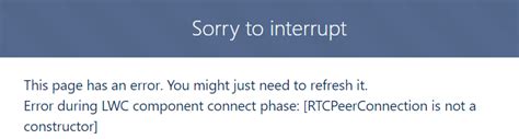 Lightning Web Components RTCPeerConnection Is Not A Constructor In